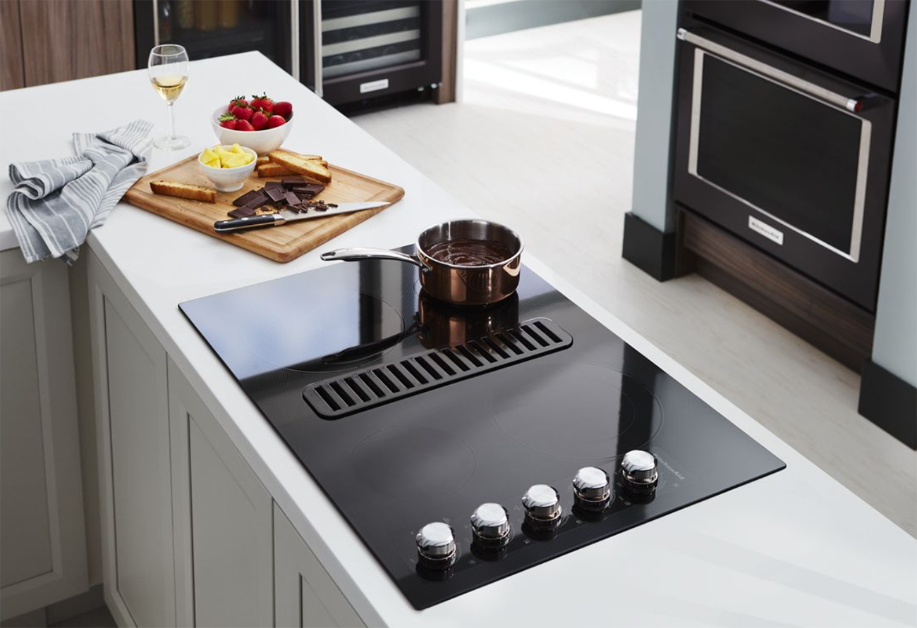 KitchenAid 30" Electric Downdraft Cooktop KCED600GBL | Abt