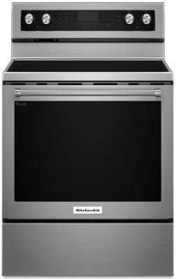 KitchenAid 30 In. Black Electric Convection Range | Abt