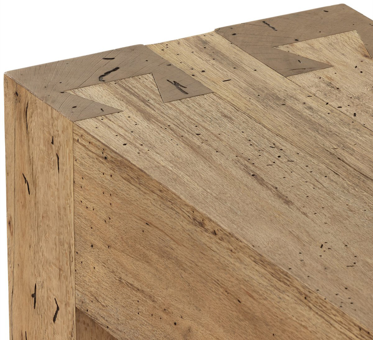 Four Hands Abaso Console Table in Rustic Wormwood Oak - 229656-002