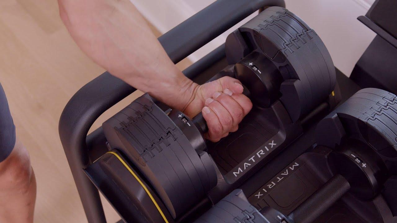Matrix DB50 50 lb. Adjustable Dumbbells (Pair) - DB50 | Abt