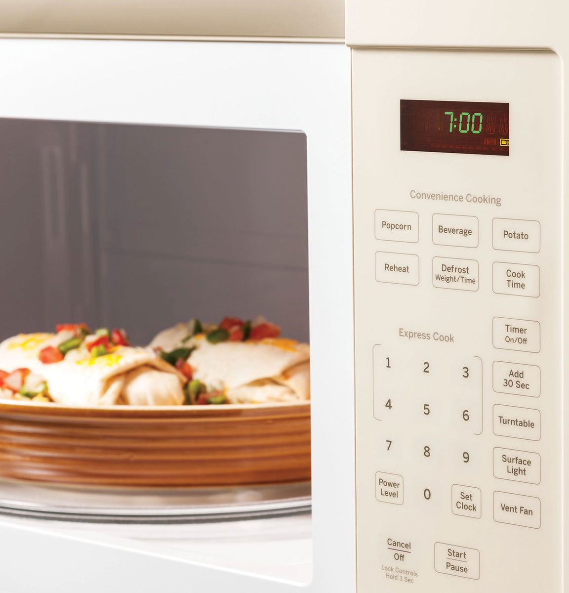 GE 1.6 Cu. Ft. Bisque Microwave Oven JVM3160DFCC | Abt