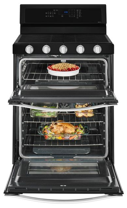 Whirlpool 6 Cu. Ft. Black Double Oven Gas Range - WGG745S0FE