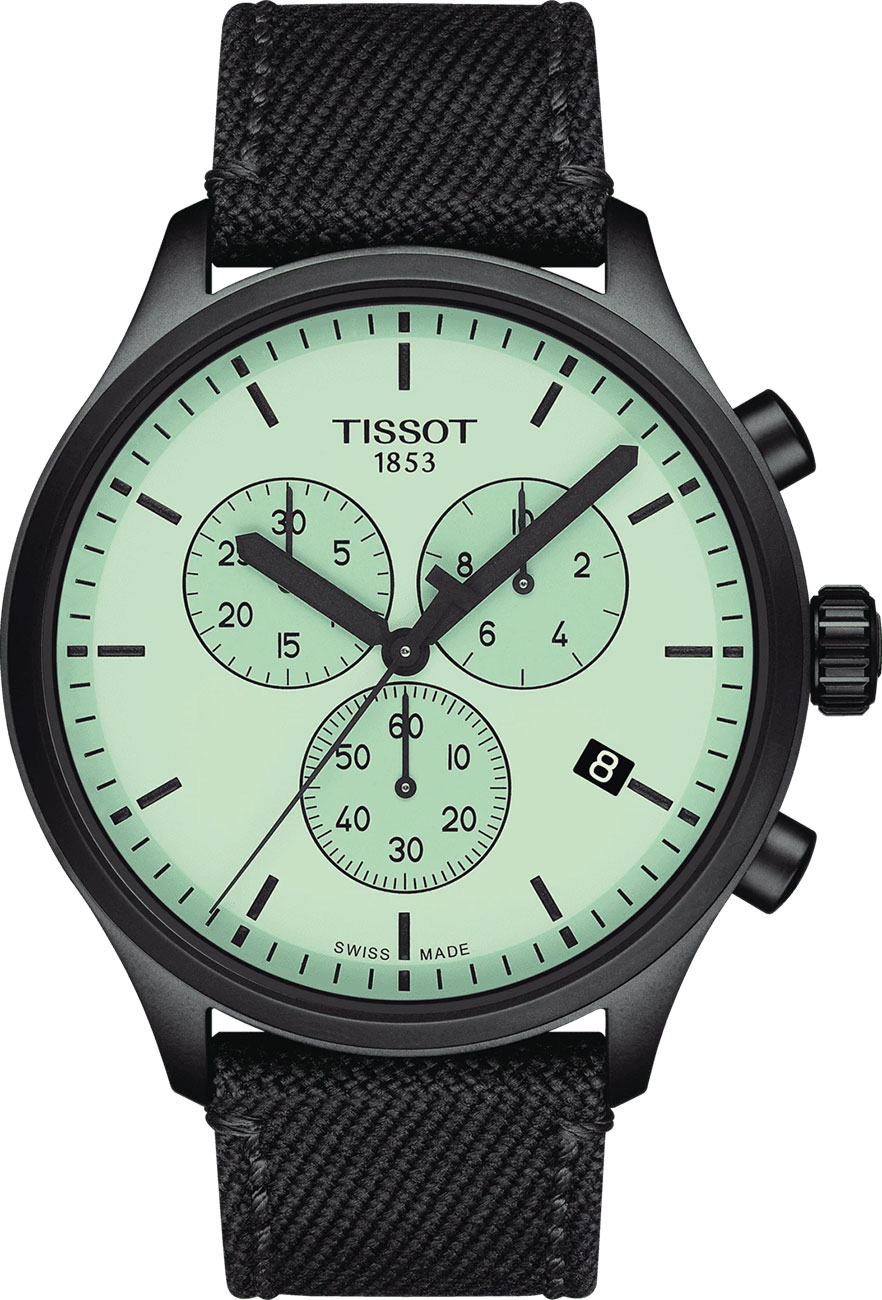Tissot Chrono XL Green Dial Blk Strap Watch T116.617.37.091.00