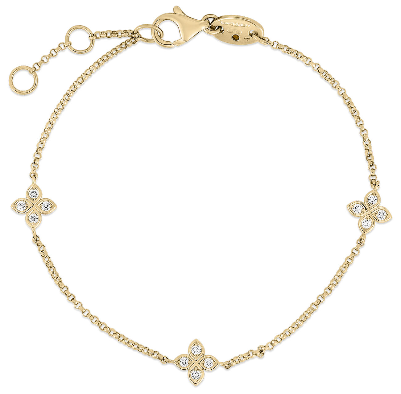 Roberto Coin Love By The Inch Station Bracelet in 18K YG - 7773222AYLBX