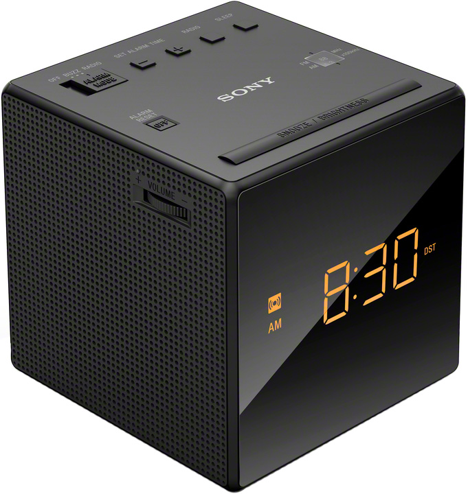 Sony Black Clock Radio & Backup Battery - ICF-C1BLACK | Abt