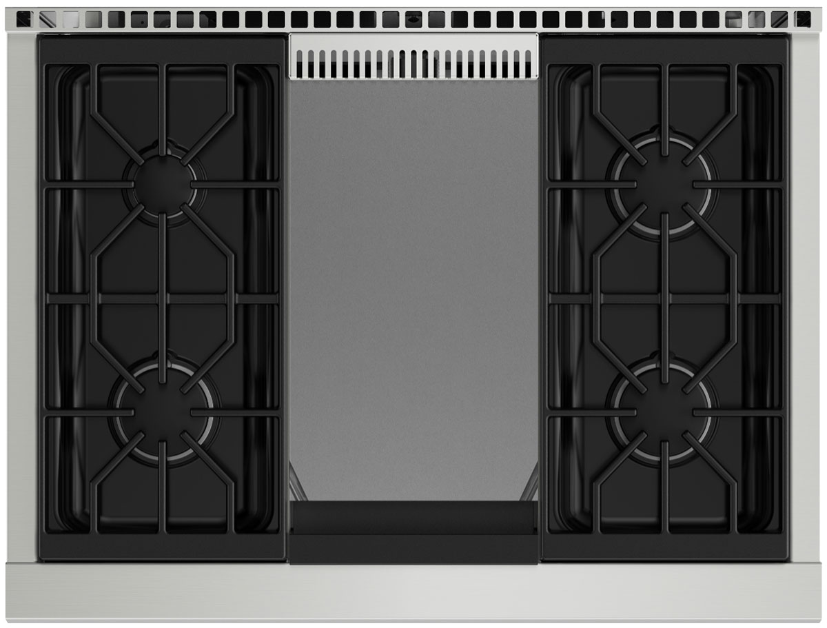 Wolf 36" Stainless Steel Gas Rangetop with 4 Burners | Abt