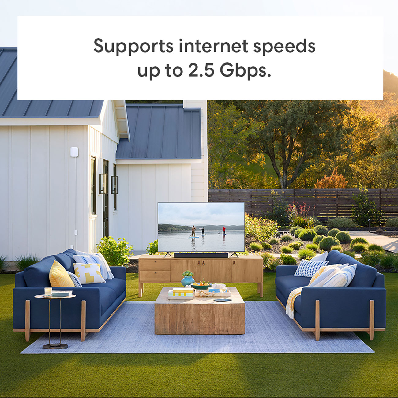 eero Outdoor 7 Dual-Band Mesh Wi-Fi Router in White | Abt