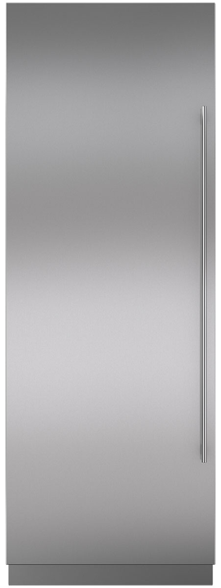 Sub-Zero Refrigerators - Left Hinge Door Panel Tubular Handle Stainless ...