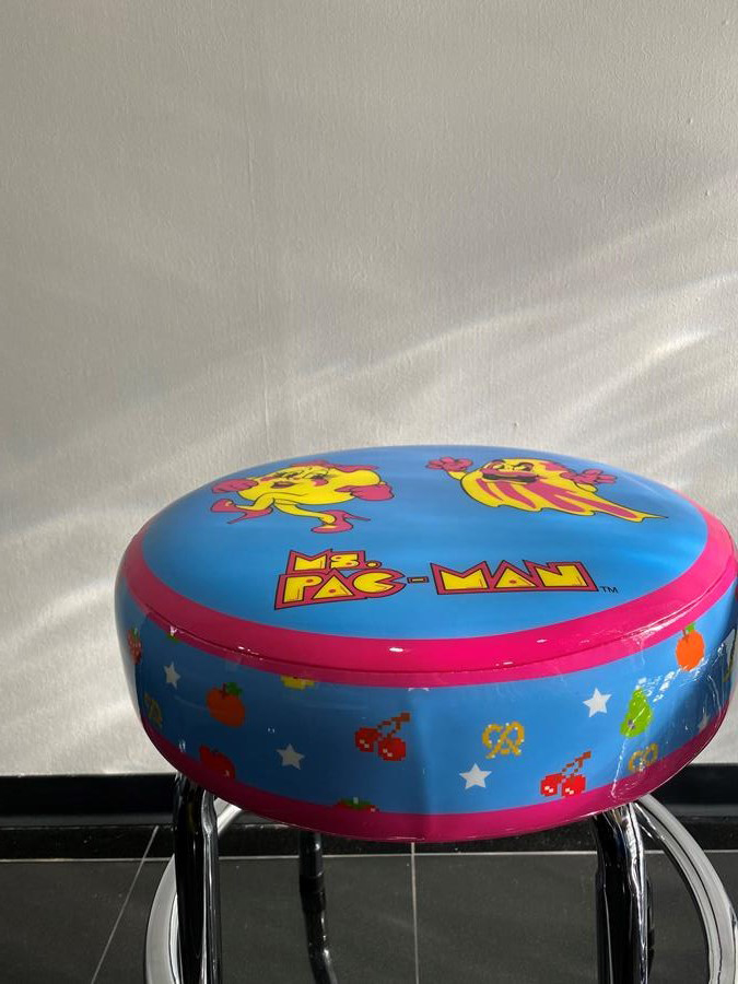 Namco Barstool - Ms. Pac-Man 30-Inch In Chrome - HG05-16784-01 | Abt