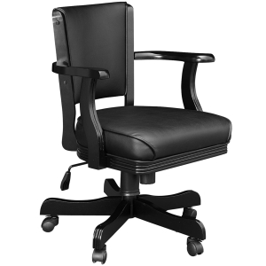 RAM Game Room Black Swivel Game Chair with Arms GCHR2 BLK