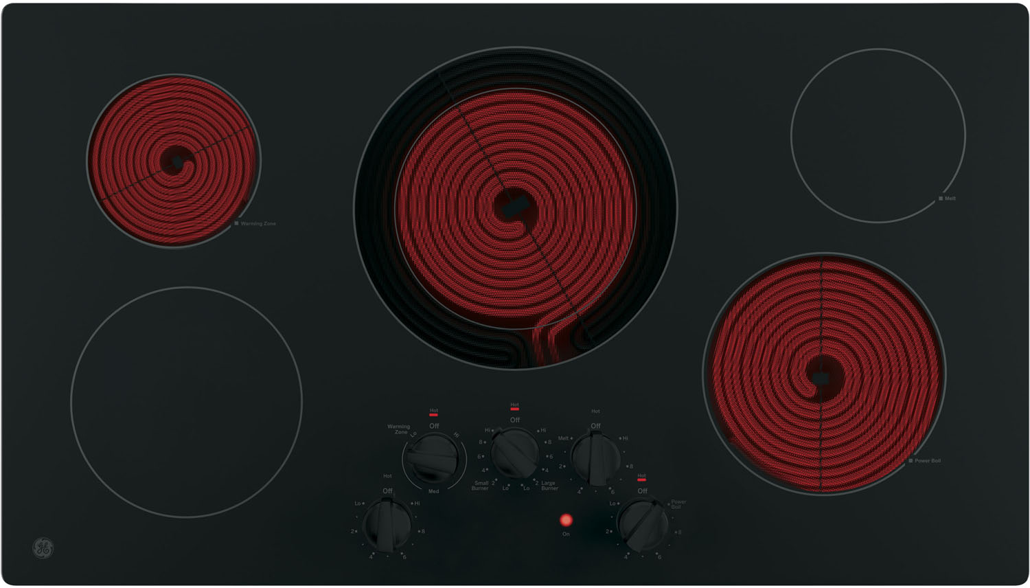 GE ADA 36" Black Electric Cooktop JP3036DLBB | Abt