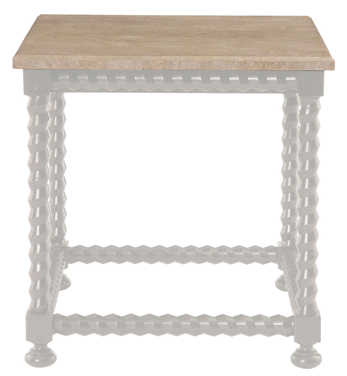 Bernhardt Cordova Side Table Top in Travertine Stone - 460111T