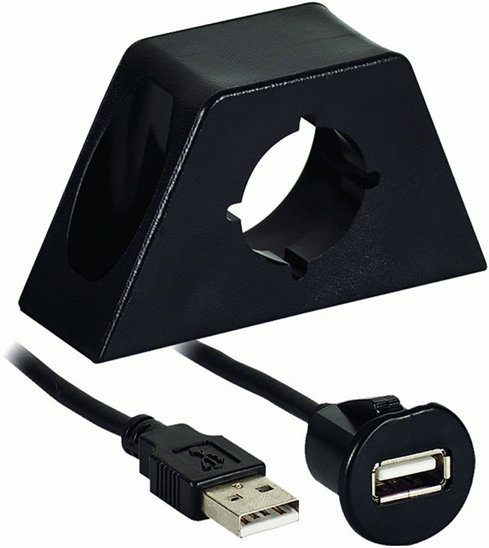 Metra Male USB To Female USB Jack With Mount - AXUSBE-6