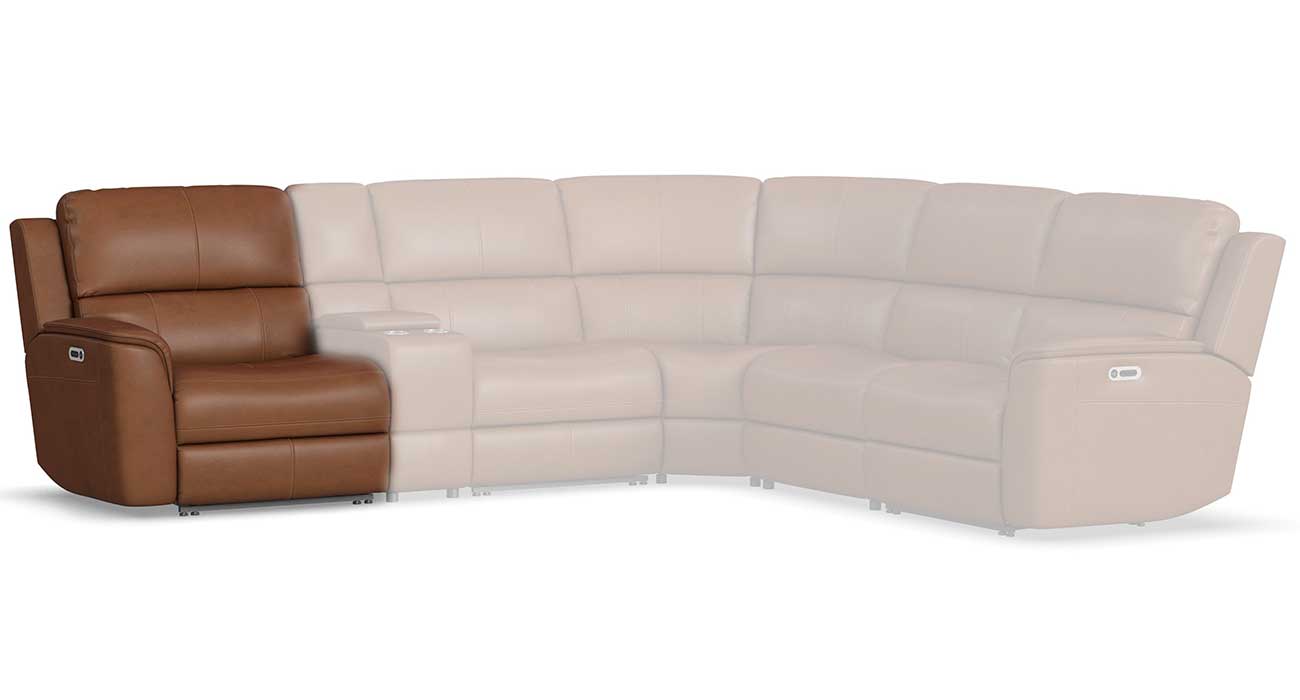 Flexsteel Henry LAF Power Recliner in Caramel - 1041-57PH-946-72