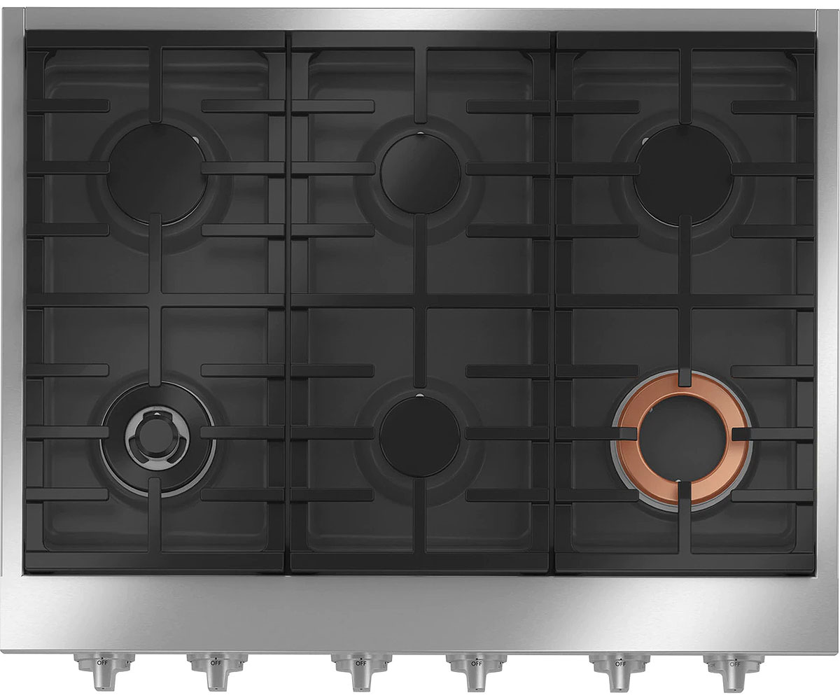 Cafe ADA 36" Stainless Commercial-Style Gas Rangetop | Abt