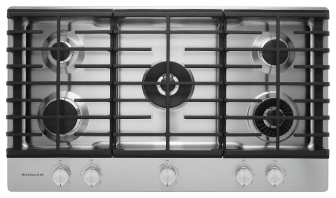KitchenAid 30" Stainless Gas Cooktop KCGS950ESS | Abt