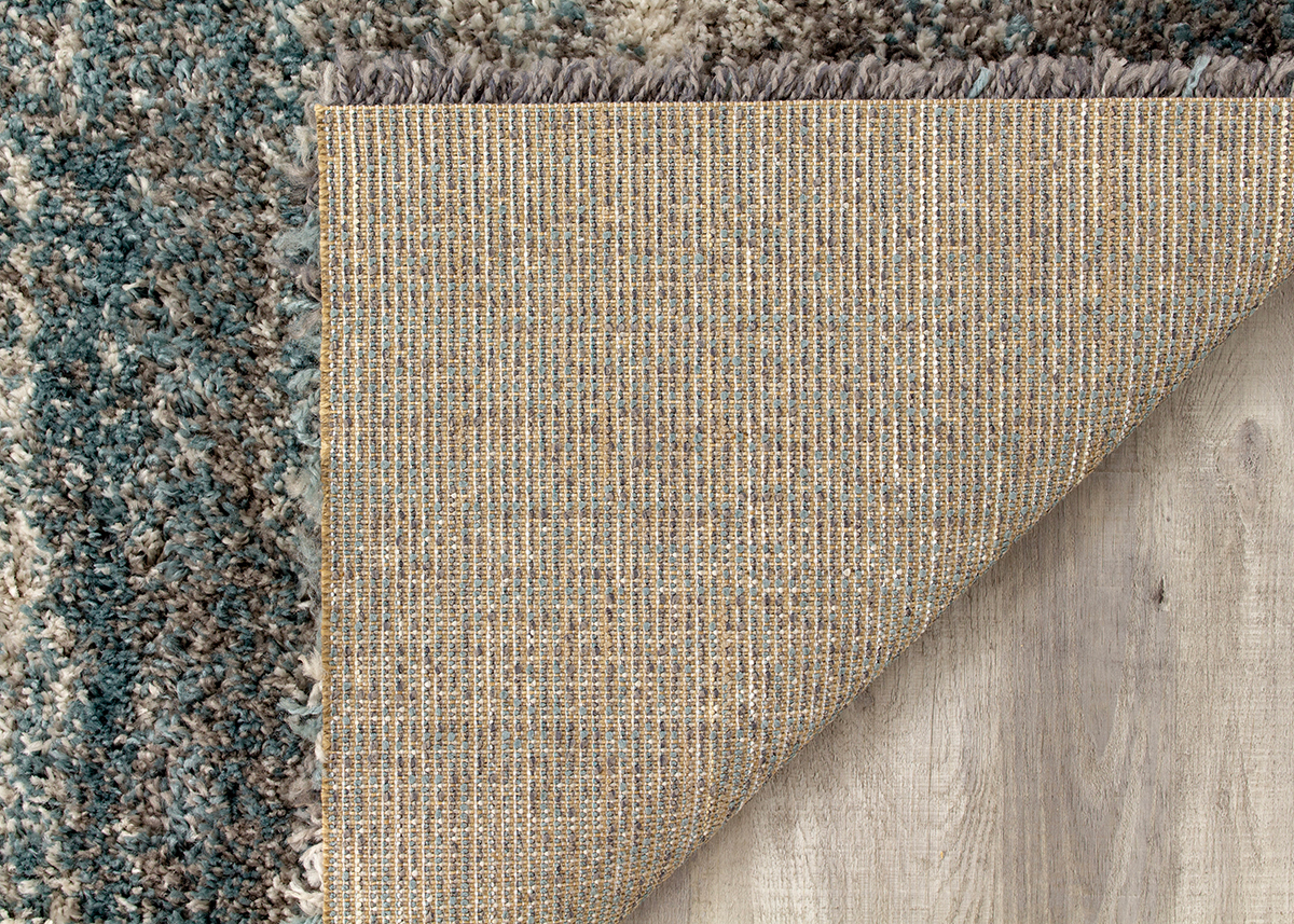 Kalora Maroq Banded Soft Touch Rug In Grey Blue 6004/3A38 160230