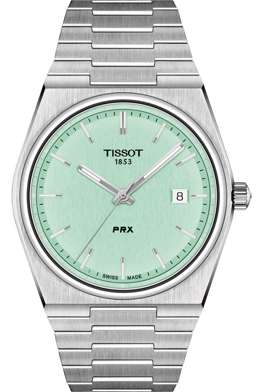 Tissot PRX Light Green Dial SS Bracelet Watch T137.410.11.091.01