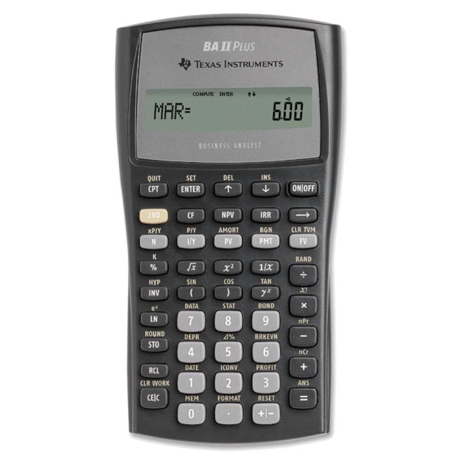 Texas Instruments BAII + Financial Calculator BA-II-PLUS