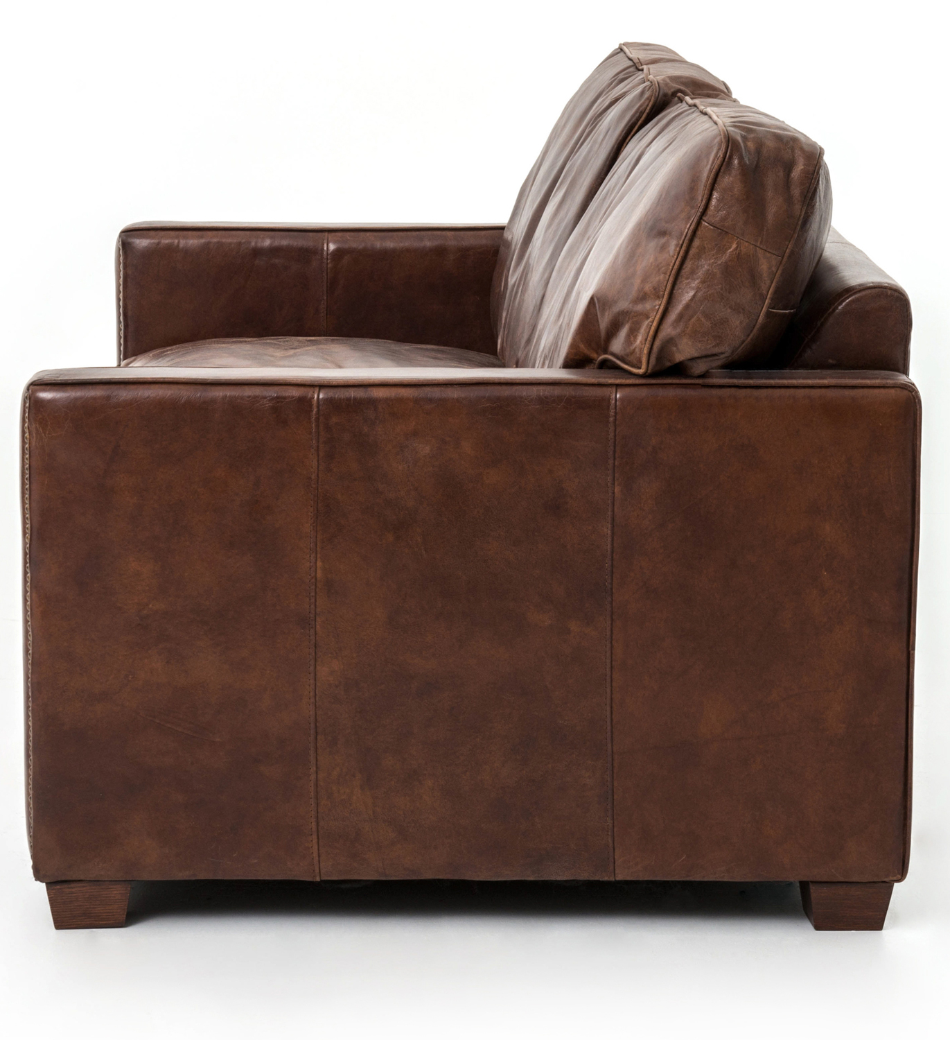 Four Hands 72" Cigar Brown Leather Larkin Sofa - CCAR-24
