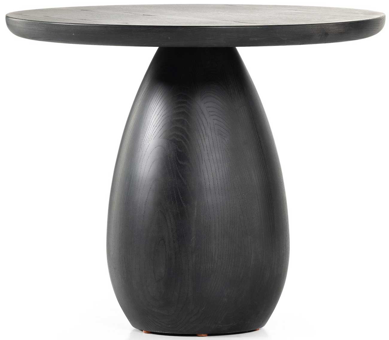 Four Hands Merla Tall End Table in Black Wash Ash Veneer - 230274-001