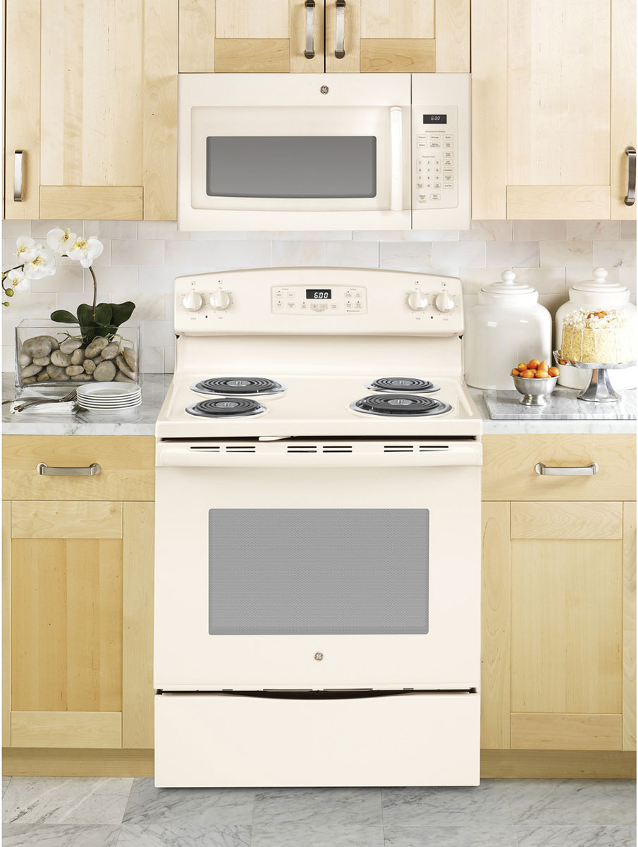 GE 1.6 Cu. Ft. Bisque Microwave Oven JVM3160DFCC | Abt