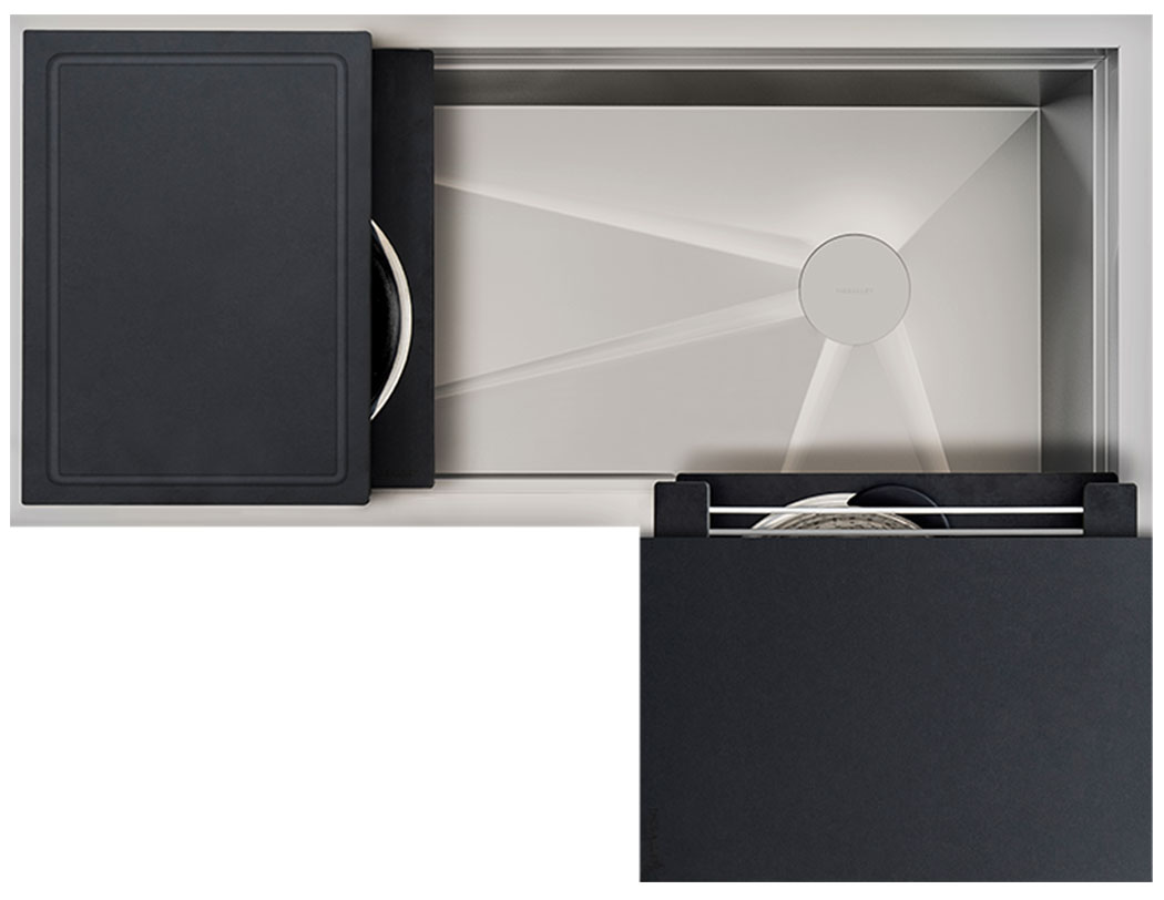 The Galley Ideal Corner Workstation 4X3C in Graphite - IWS-4X3-C-GT | Abt