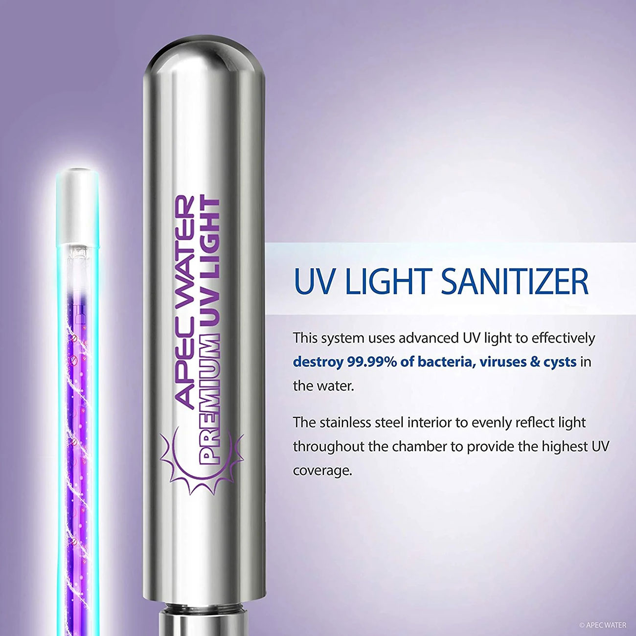 Apec UV Ultra Violet Sterilizer Water Filter Kit - UGUVSET14SS