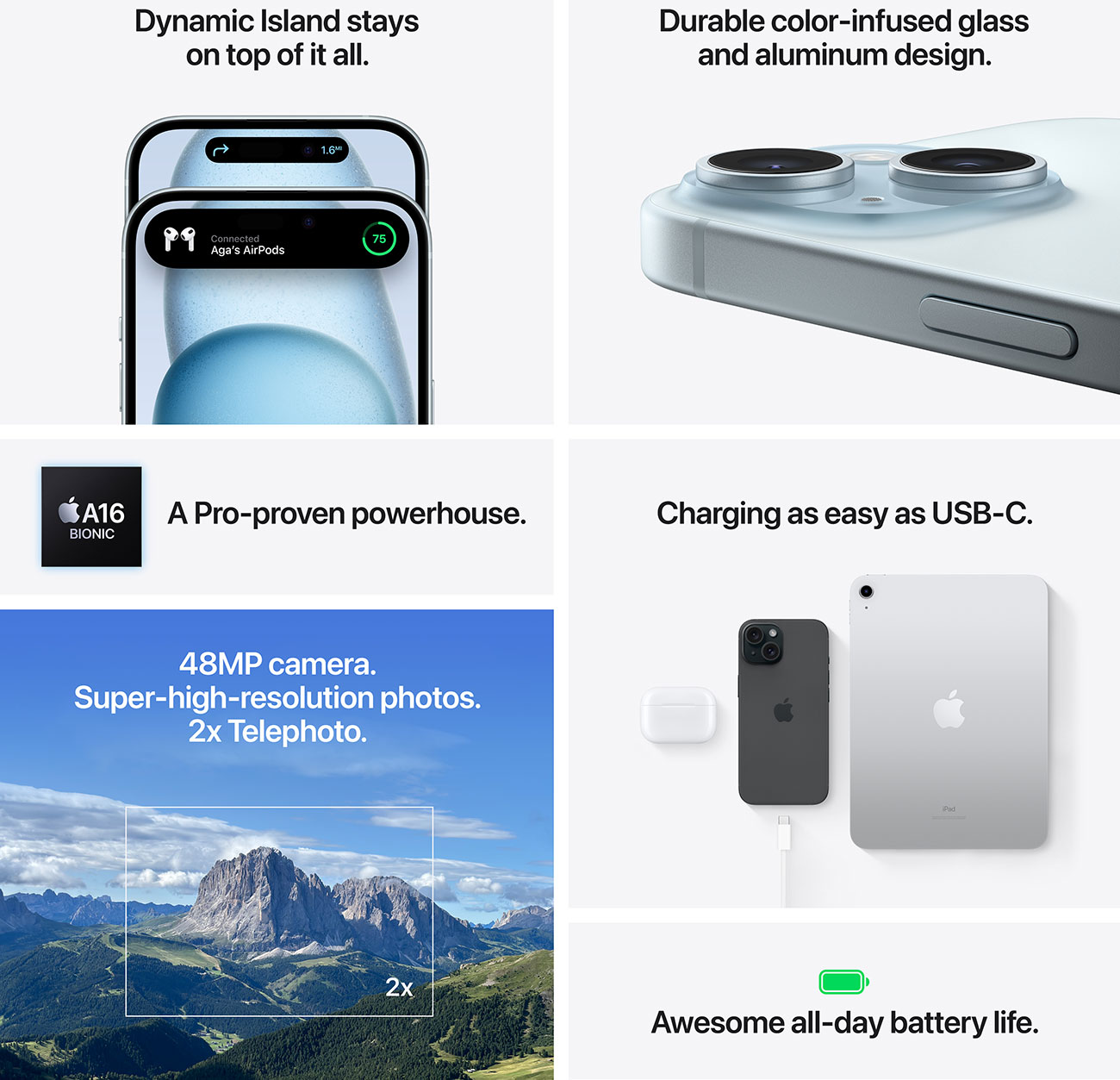 Apple iPhone 15 Cellular Phone 512GB Storage - ATT-IPHONE15-512GB