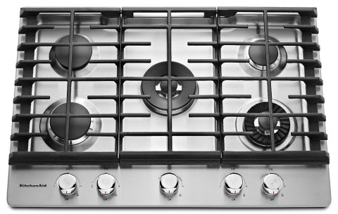 KitchenAid 36" Stainless Gas Cooktop KCGS556ESS | Abt