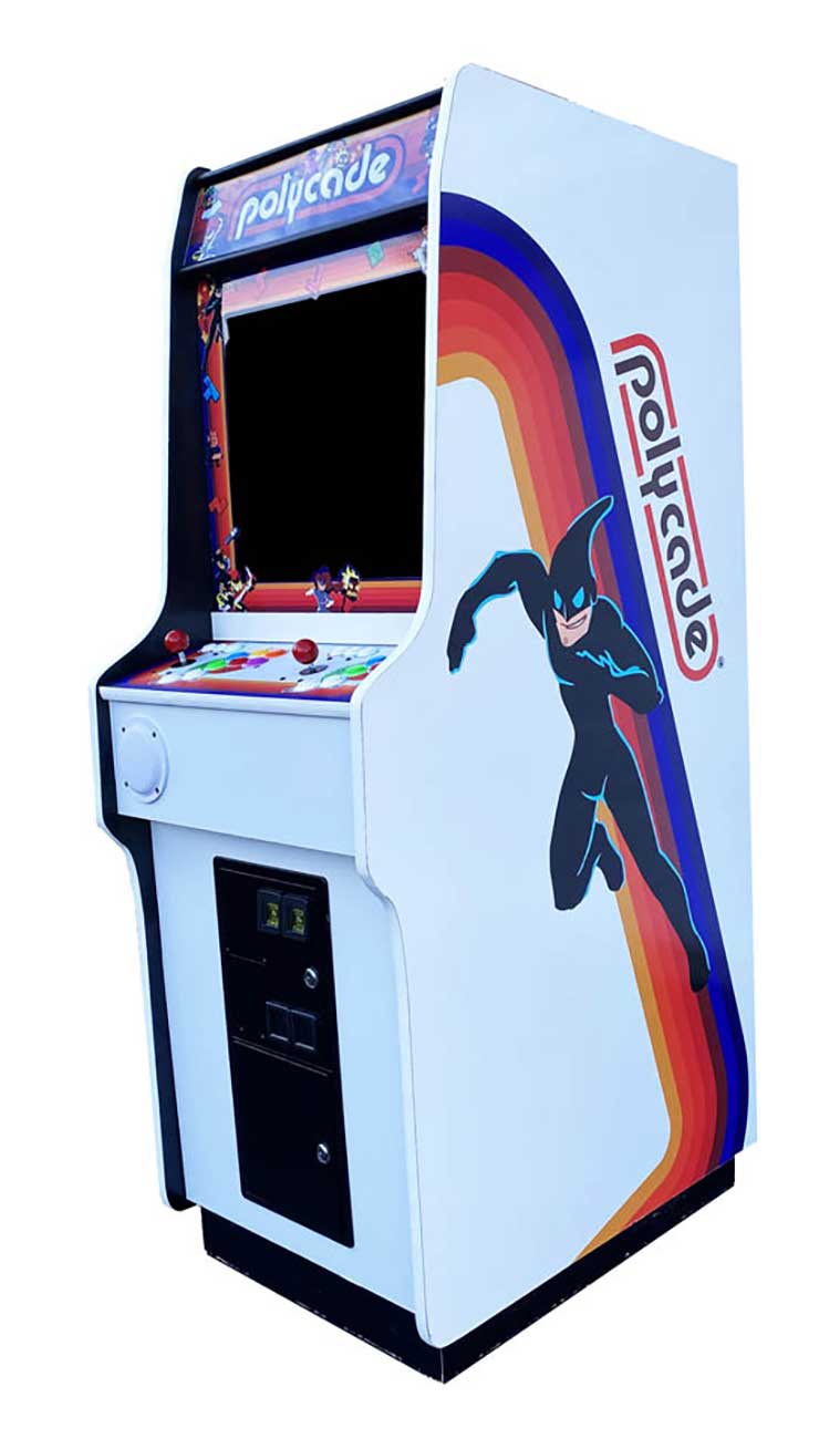 Polycade Retro White/Stripes Arcade Machine - RETRO | Abt