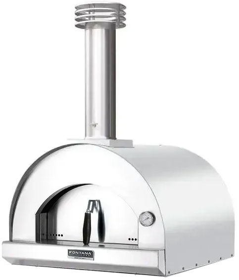 Fontana Forni Margherita Wood-Fired Pizza Oven in Stainless Steel - FTMAR-S