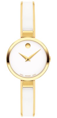 Movado BOLD Horizon Chalk Dial Gold-Tone Watch 3601088