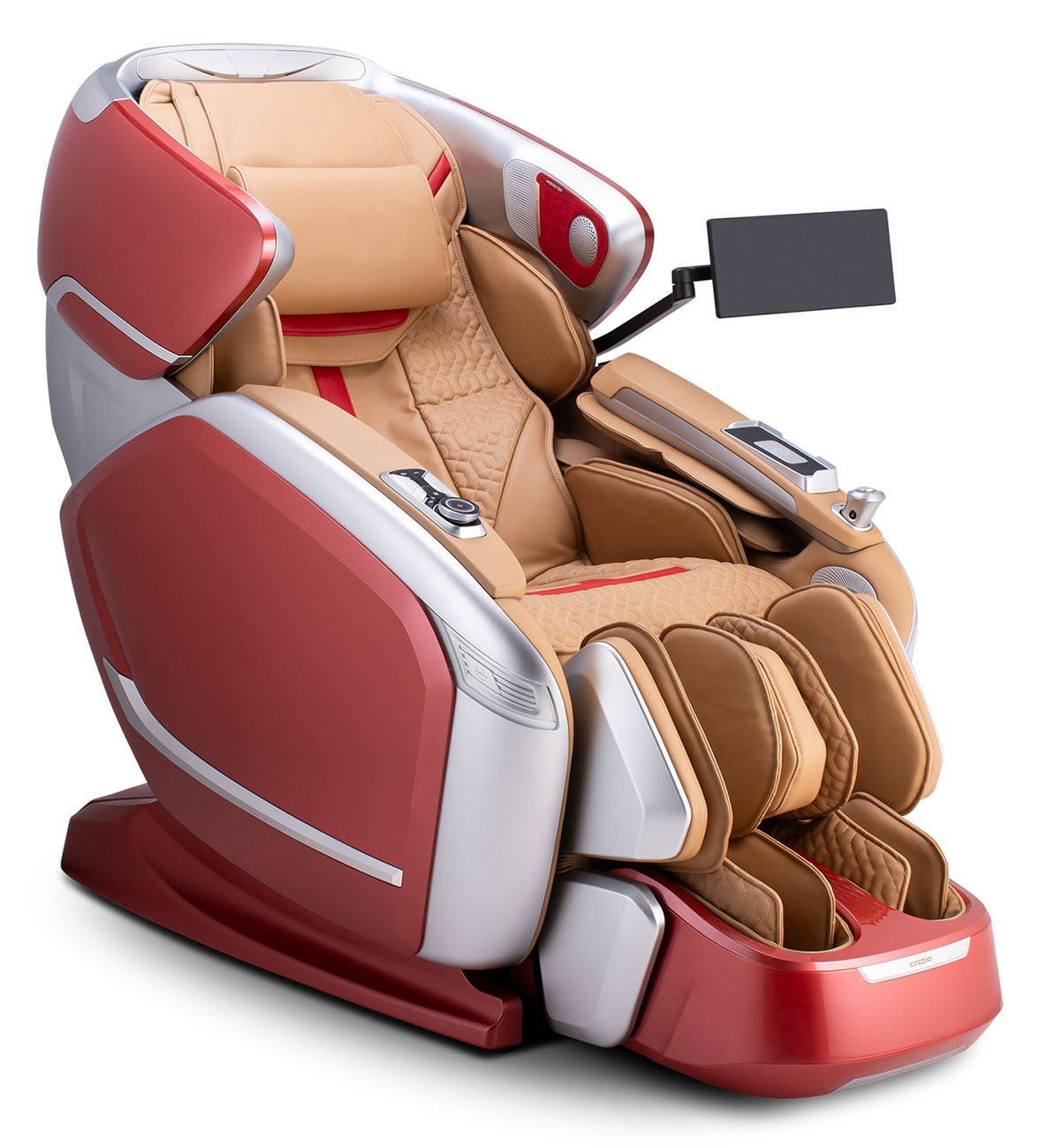 Cozzia Quantum Massage Chair in Scarlet|Silver - CZ-800-9398