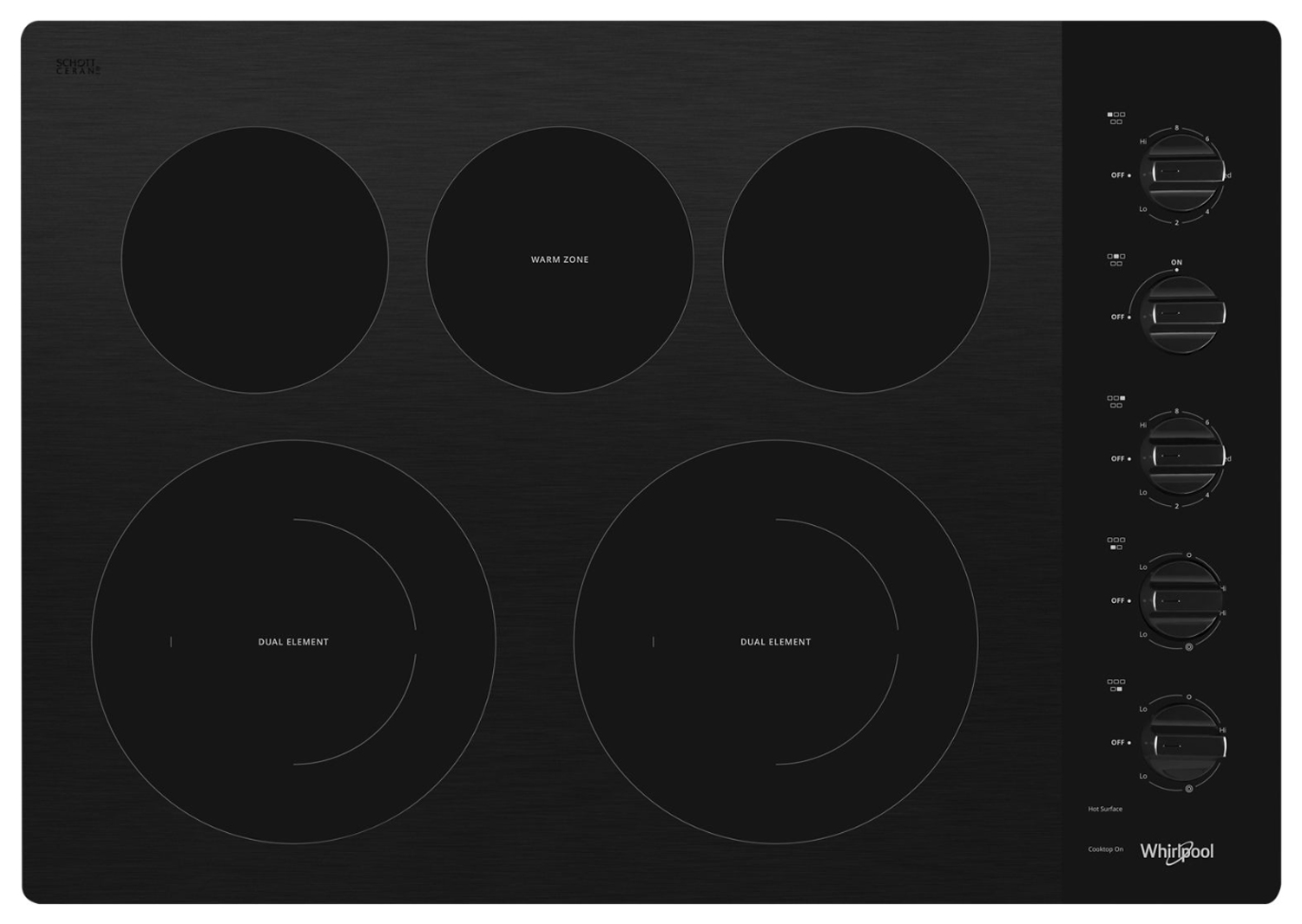 Whirlpool 30" Black Electric Cooktop WCE77US0HB | Abt