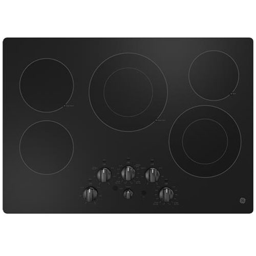 GE 30" Black Electric Cooktop JEP5030DTBB | Abt
