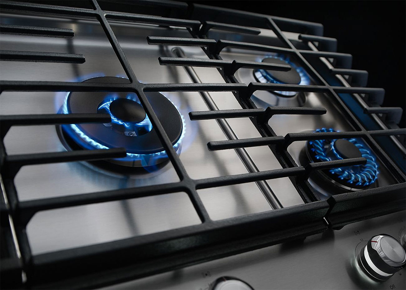 KitchenAid 30" Stainless Gas Cooktop KCGS950ESS | Abt