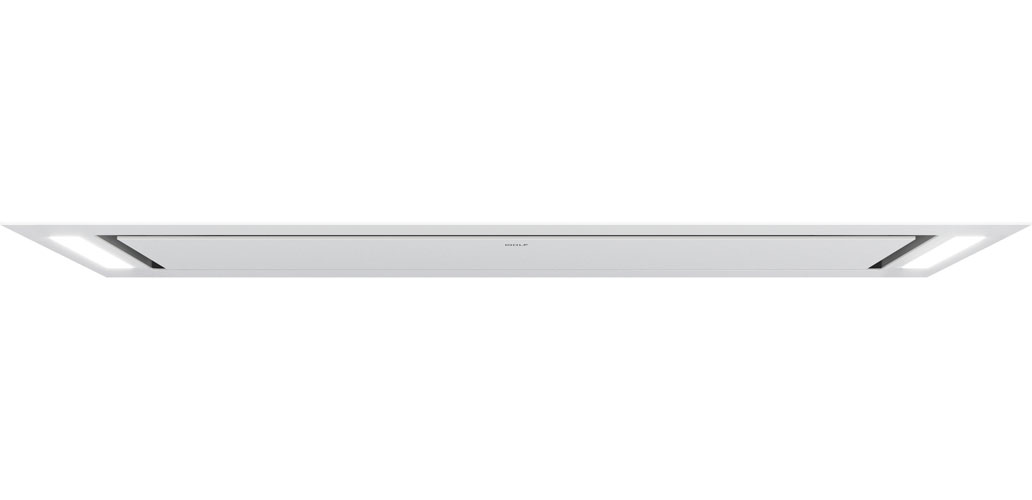 Wolf 48" White Glass Ceiling-Mounted Hood VC48W | Abt