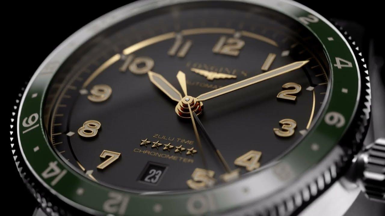 Longines Spirit Zulu Time Leather Strap Watch L38124632