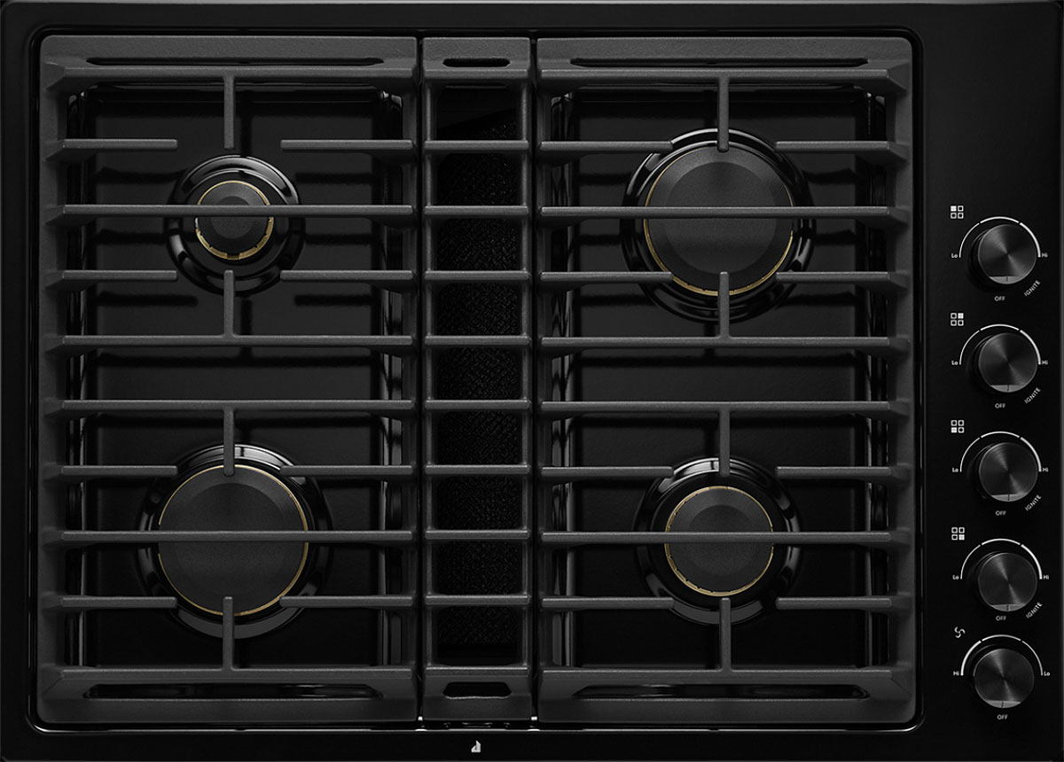 JennAir JGD3430GB JX3 30" Black Gas Downdraft Cooktop | Abt