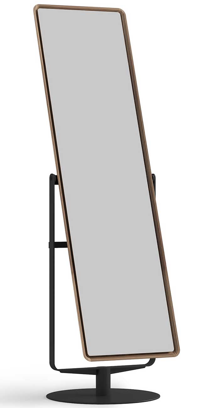 BDI Continuum Standing Mirror in Natural Walnut - 3472 WL