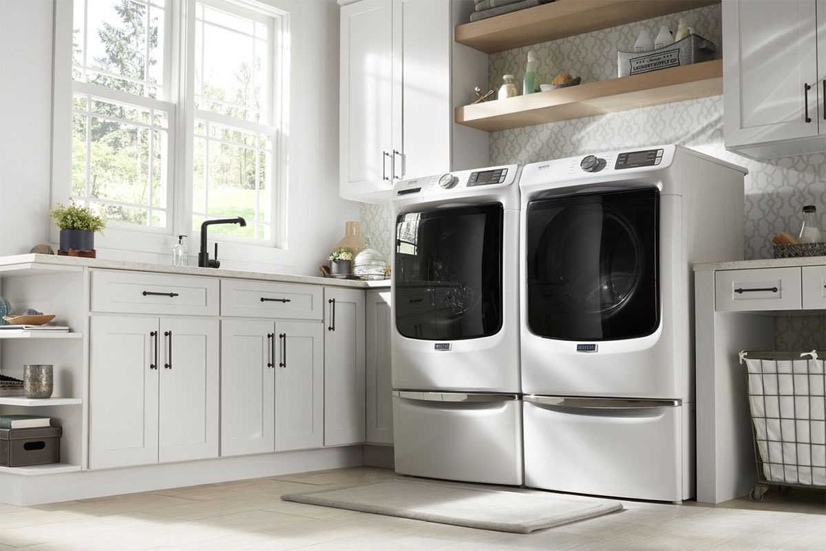 Maytag 7.3 Cu. Ft. White Electric Dryer MED5630HW | Abt