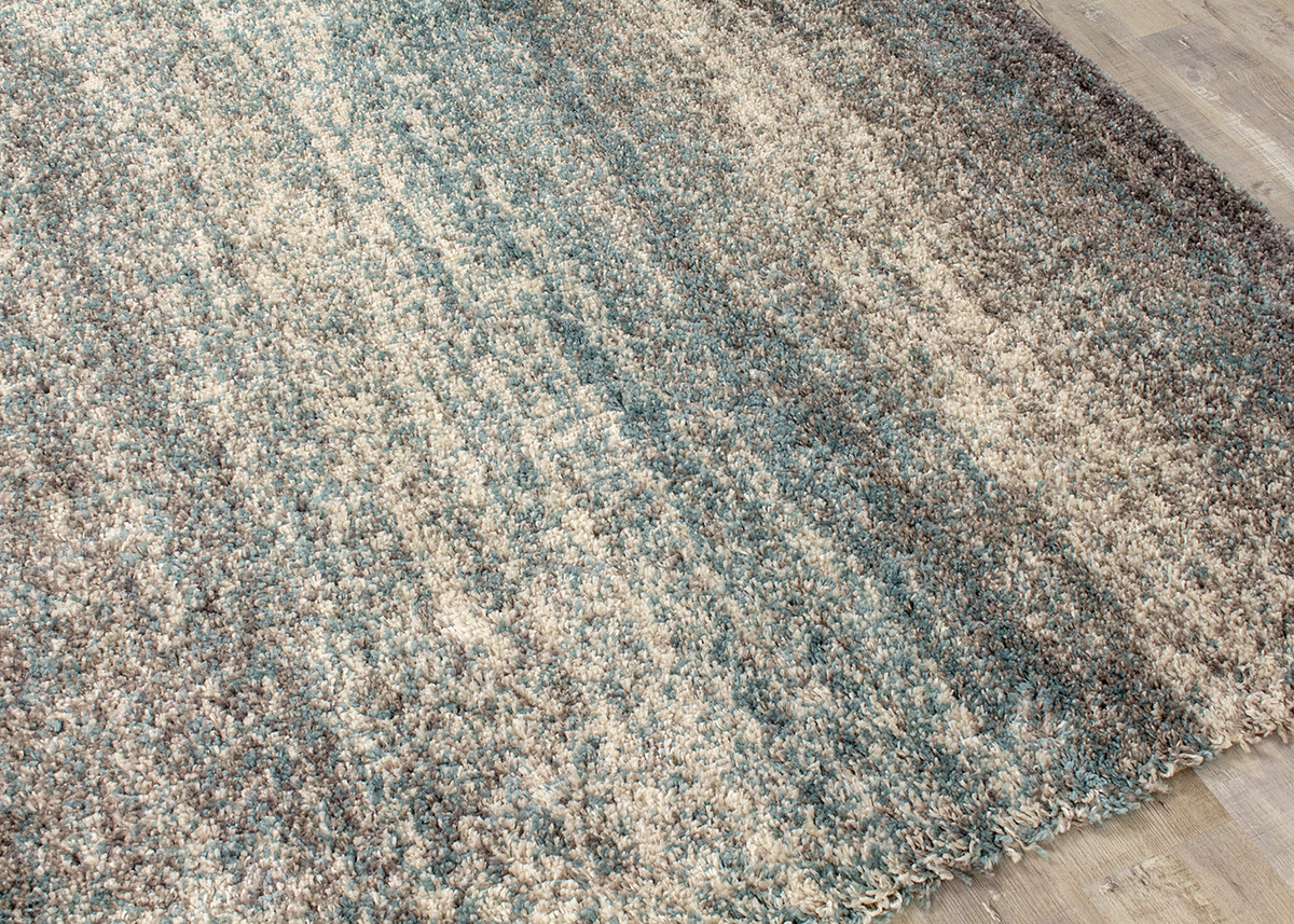 Kalora Maroq Banded Soft Touch Rug In Grey Blue 6004/3A38 160230