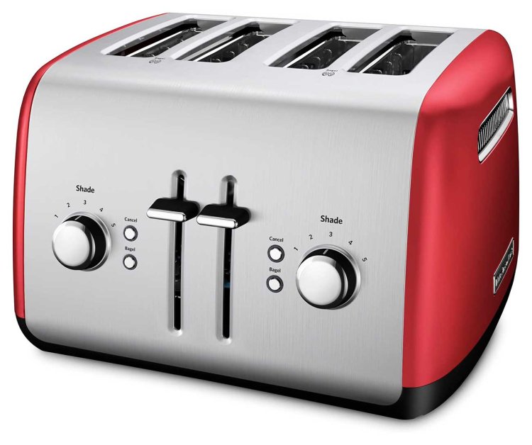 red 4 slice toasters