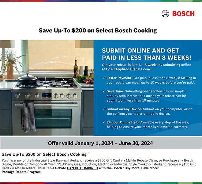 Bosch Appliances: Dishwashers, Refrigerators, Ranges & Laundry | Abt