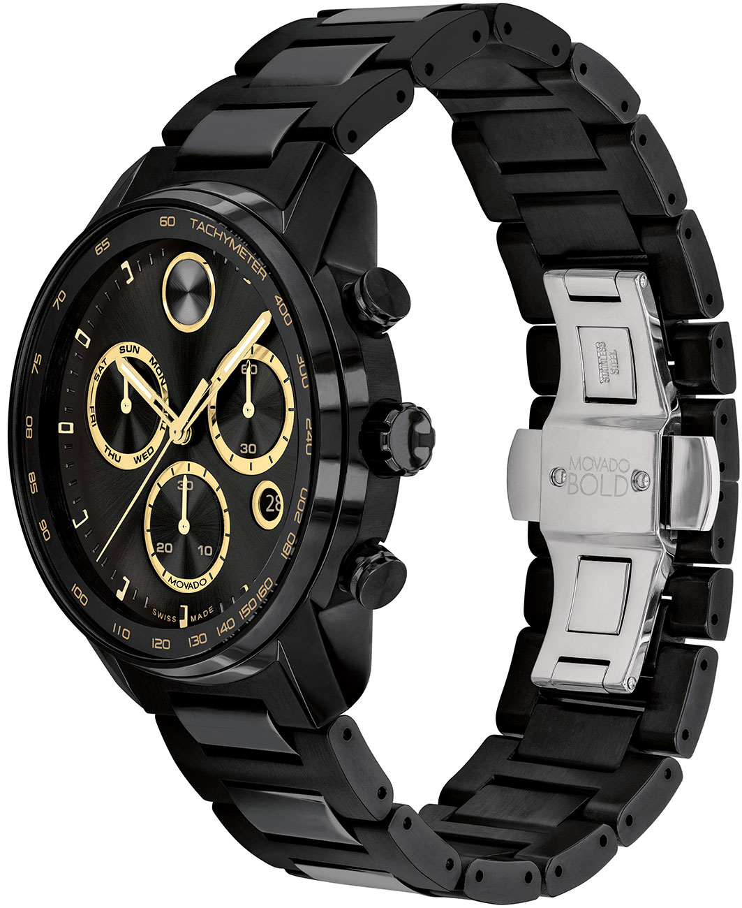 Movado BOLD Verso Black Dial IP SS Bracelet Watch 3600906 Movado BOLD Verso Black Dial IP SS Bracelet Watch 3600906