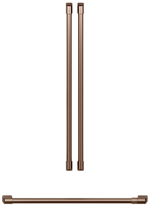 Cafe Brushed Copper Refrigeration Handle Kit - CXLB3H3PMCU