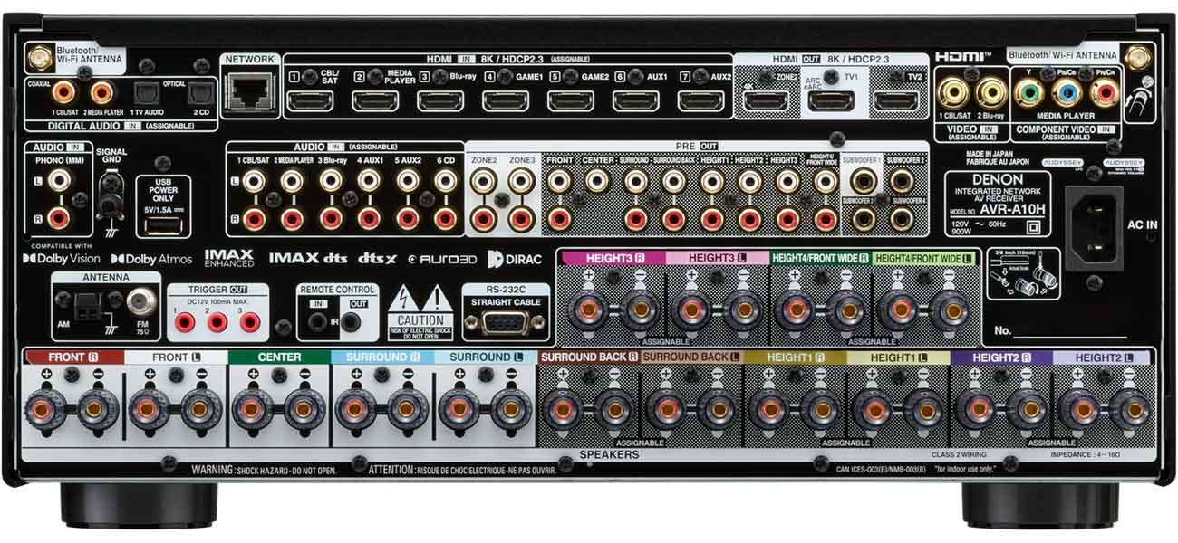 Denon AV Receiver 13.4-Channel 8K with HEOS Built-in - AVRA10H | Abt