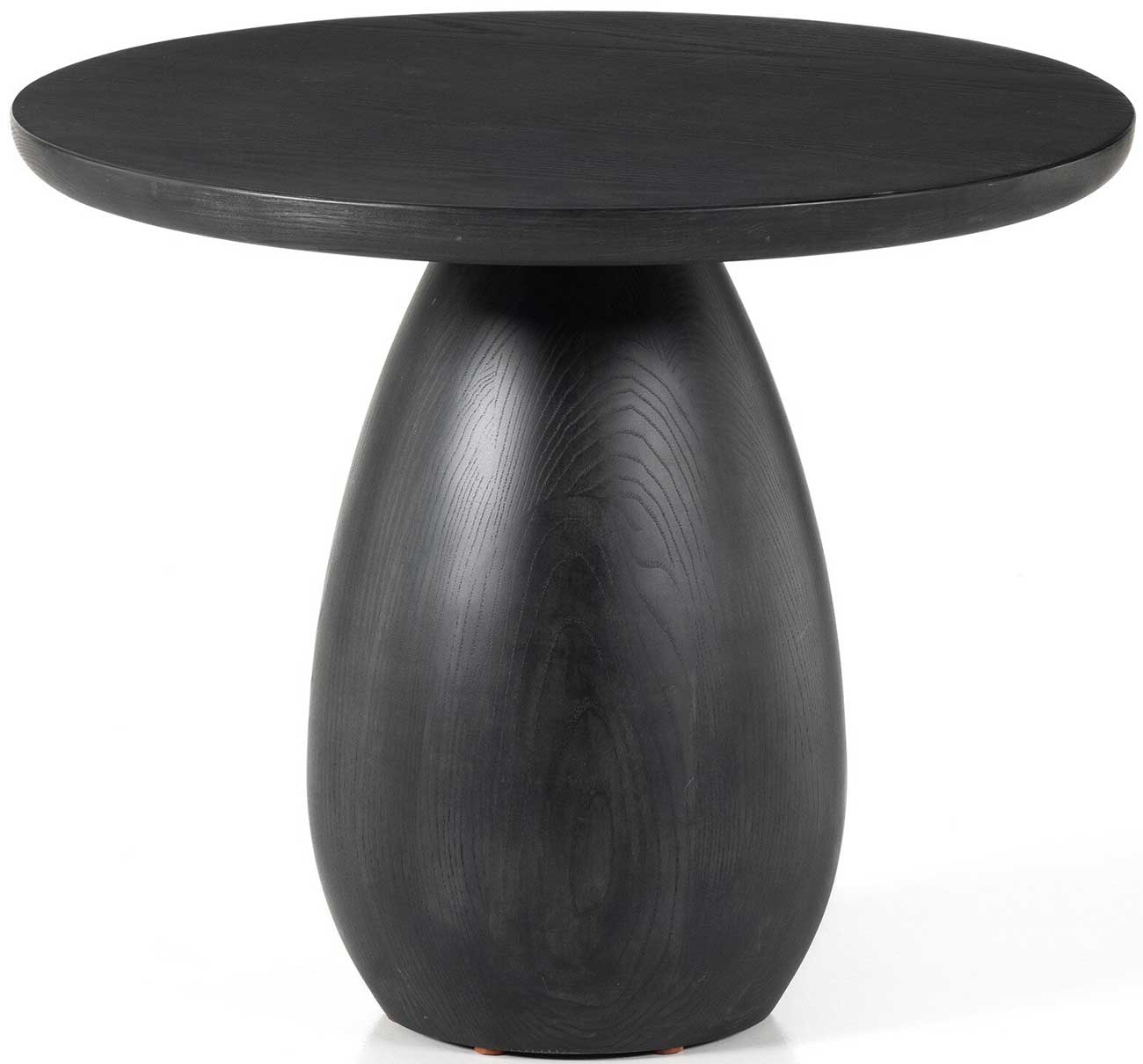 Four Hands Merla Tall End Table in Black Wash Ash Veneer - 230274-001