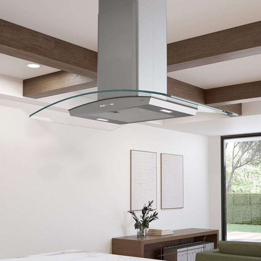 Brisas by Zephyr BML Island Hood 36-Inch Wide in Stainless Steel - BML ...